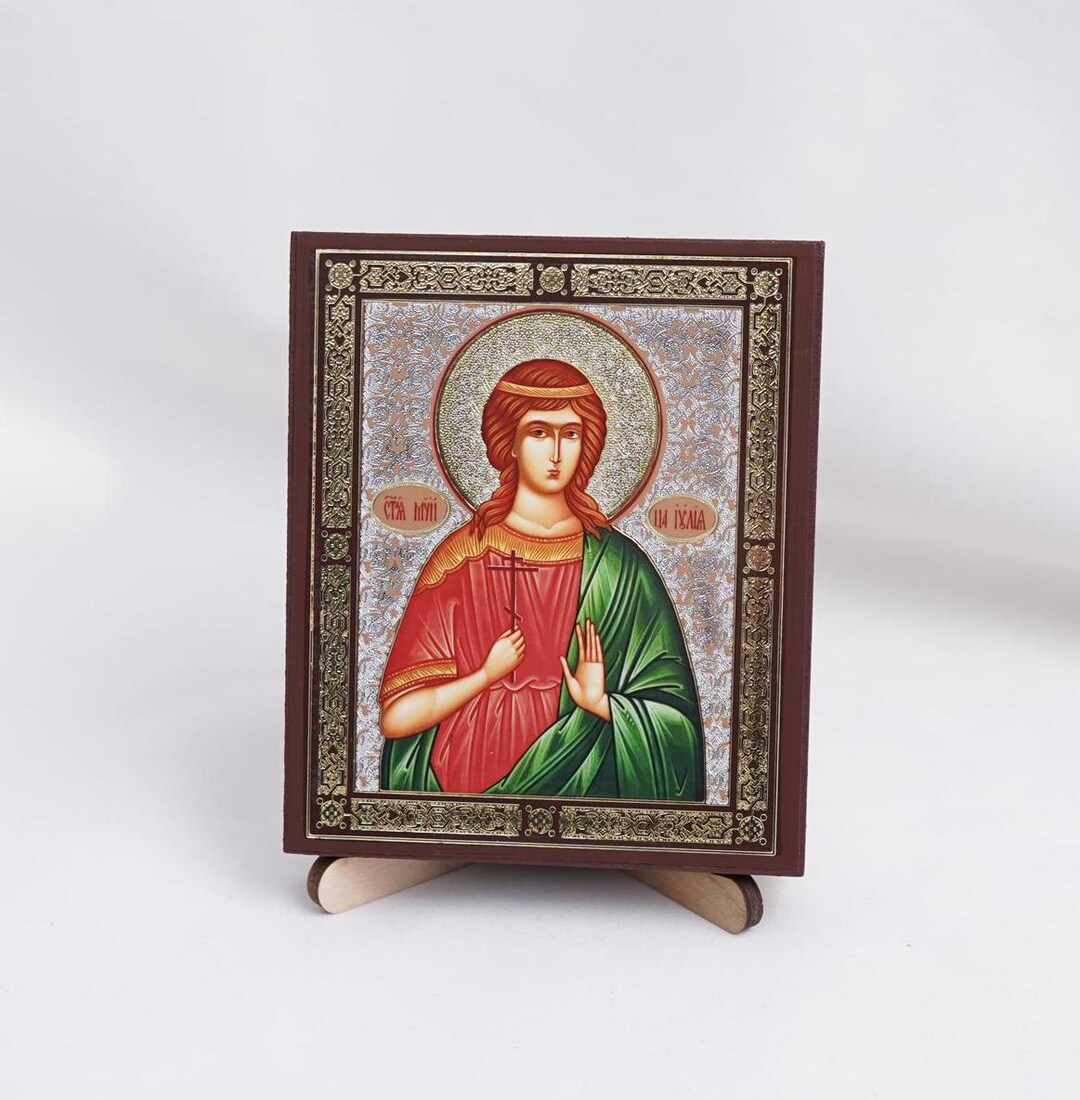 HOLY MARTYR JULIA Icon, Personalized Icon, Handmade Orthodox Icon of ...
