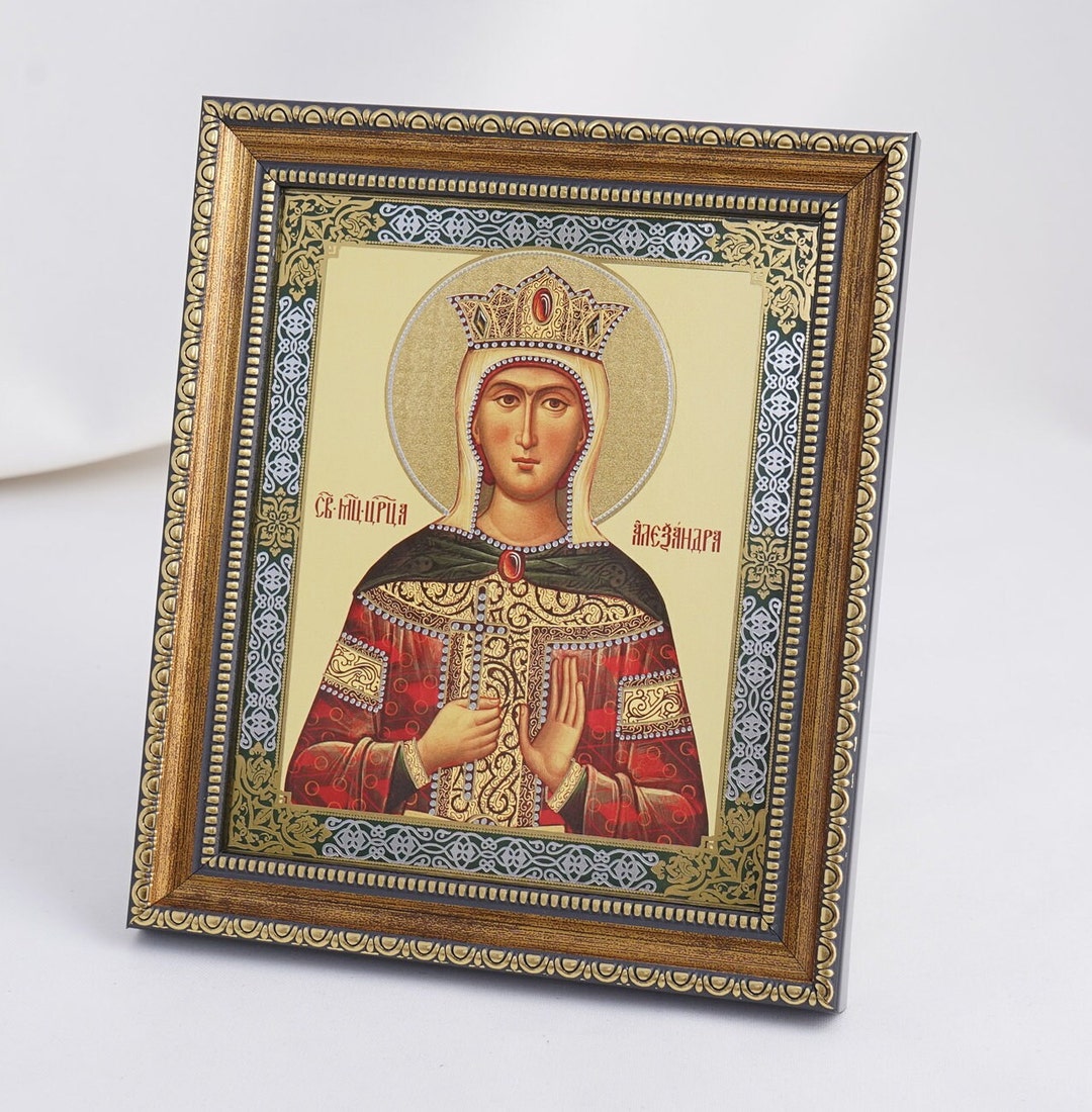 HOLY Martyr ALEXANDRA Icon, Personalized Icon, Orthodox Handmade Icon ...