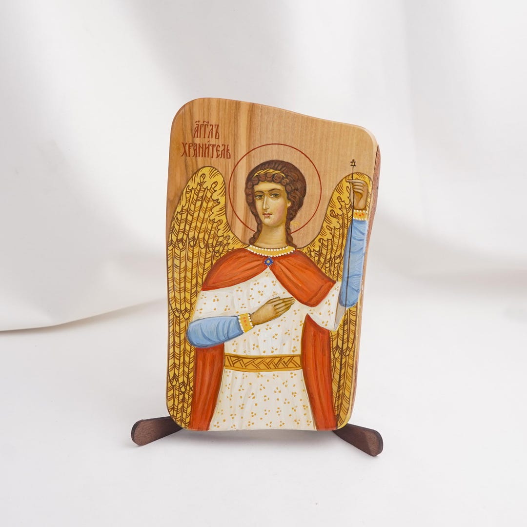 Icon of SAINT GUARDIAN ANGEL, Orthodox Hand Painted Icon of Angels ...