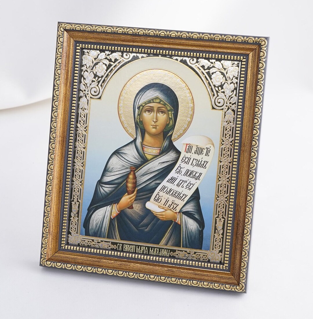 Icon of SAINT MARY MAGDALENE, Personalized Icon, Orthodox Handmade Icon ...