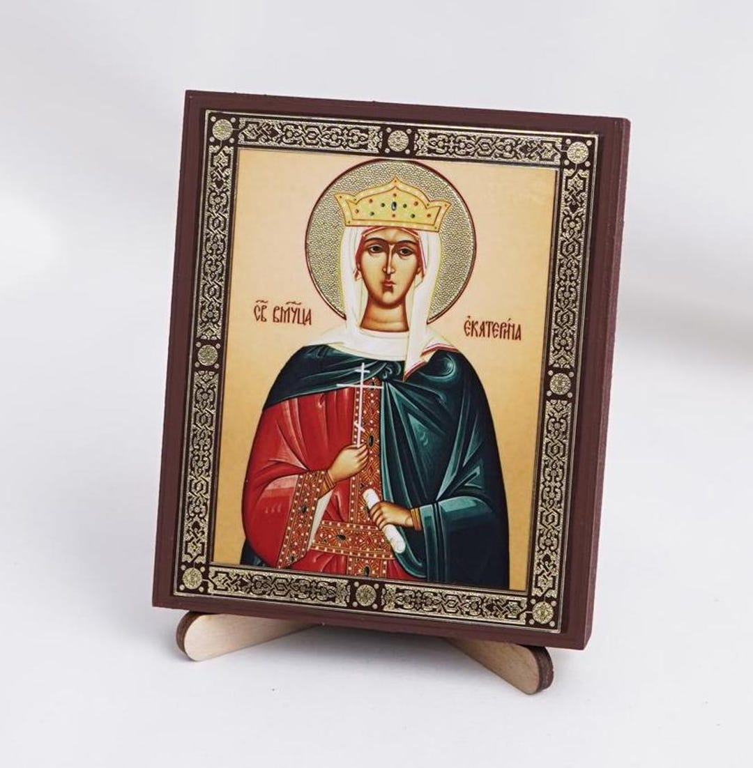 The Great MARTYR SAINT CATHERINE Icon, Personalized Icon, Handmade ...
