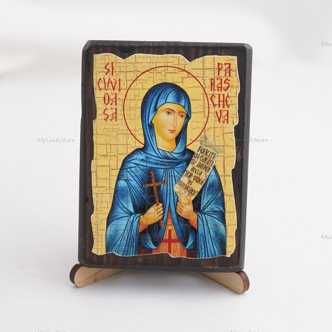 Icon of SAINT PARASKEVA, Christian Icons, Handmade Greek Orthodox Icon ...