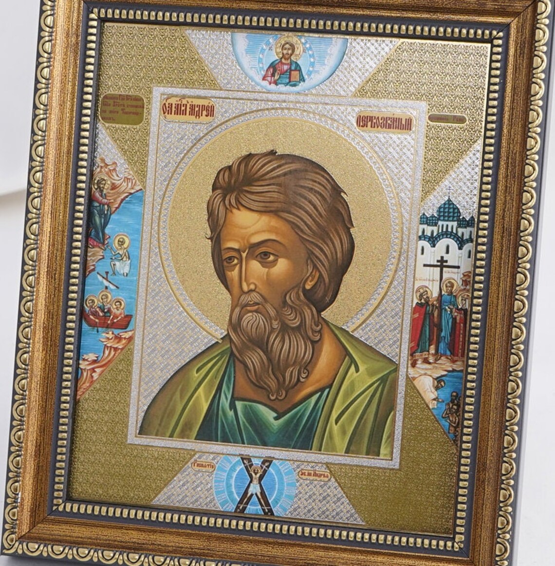 SAINT ANDREW Icon the APOSTLE, Personalized Icon, Handmade Orthodox ...