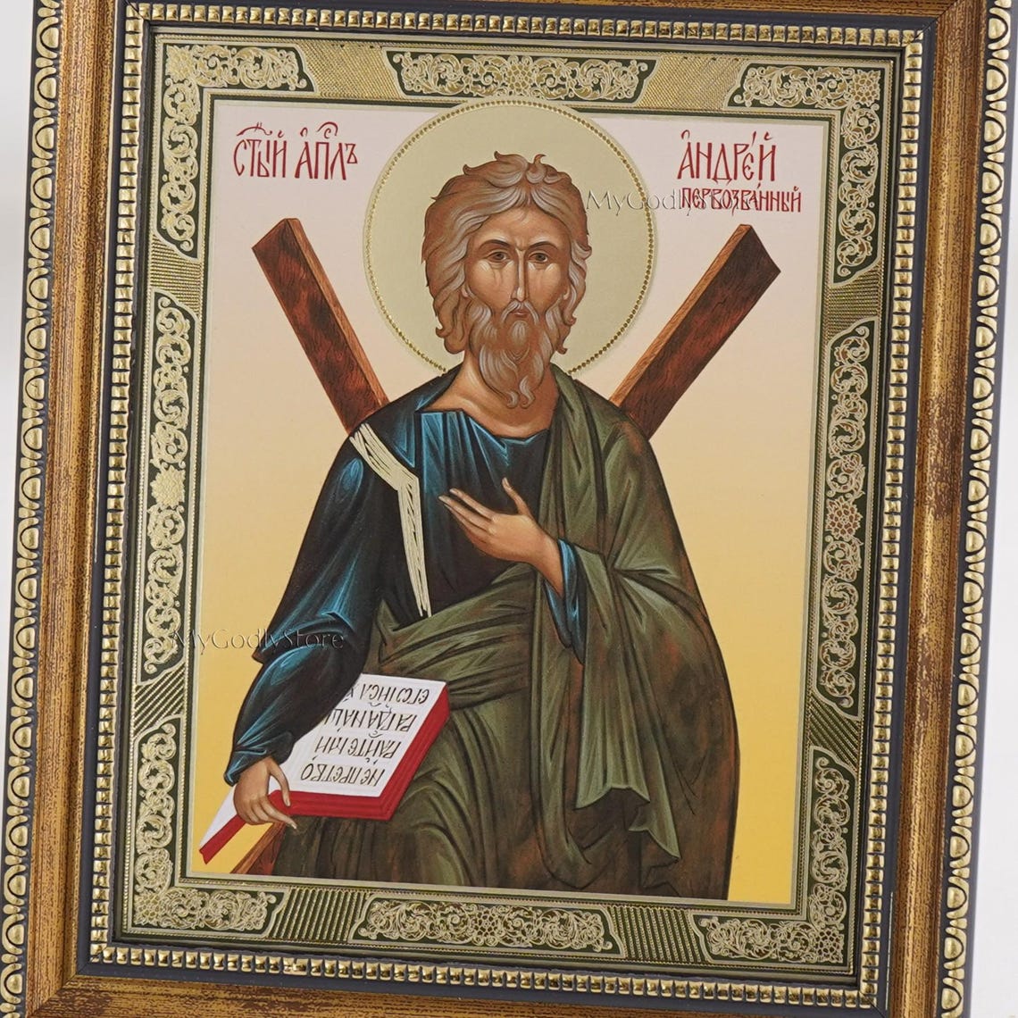 SAINT ANDREW Icon the APOSTLE, Personalized Icon, Handmade Orthodox ...