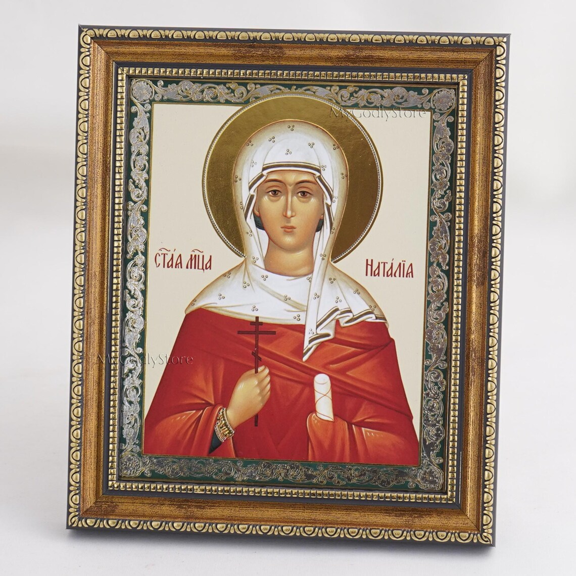 Icon of SAINT NATALIA, Personalized Icon, Orthodox Handmade Icon of ...