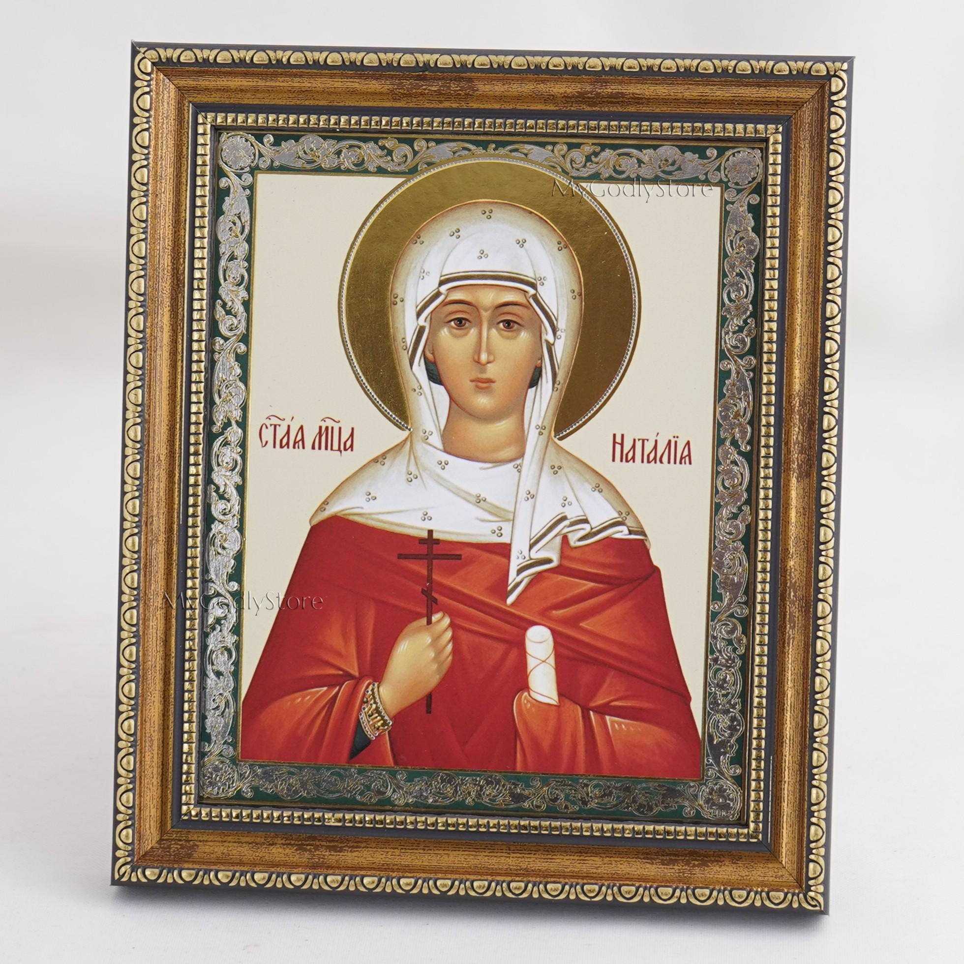 Icon of SAINT NATALIA, Personalized Icon, Orthodox Handmade Icon of ...