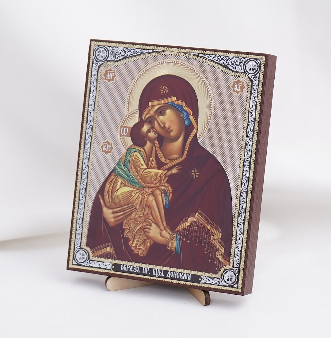 Our LADY of the DON Icon, Personalized Icon, Handmade Orthodox Icon of ...