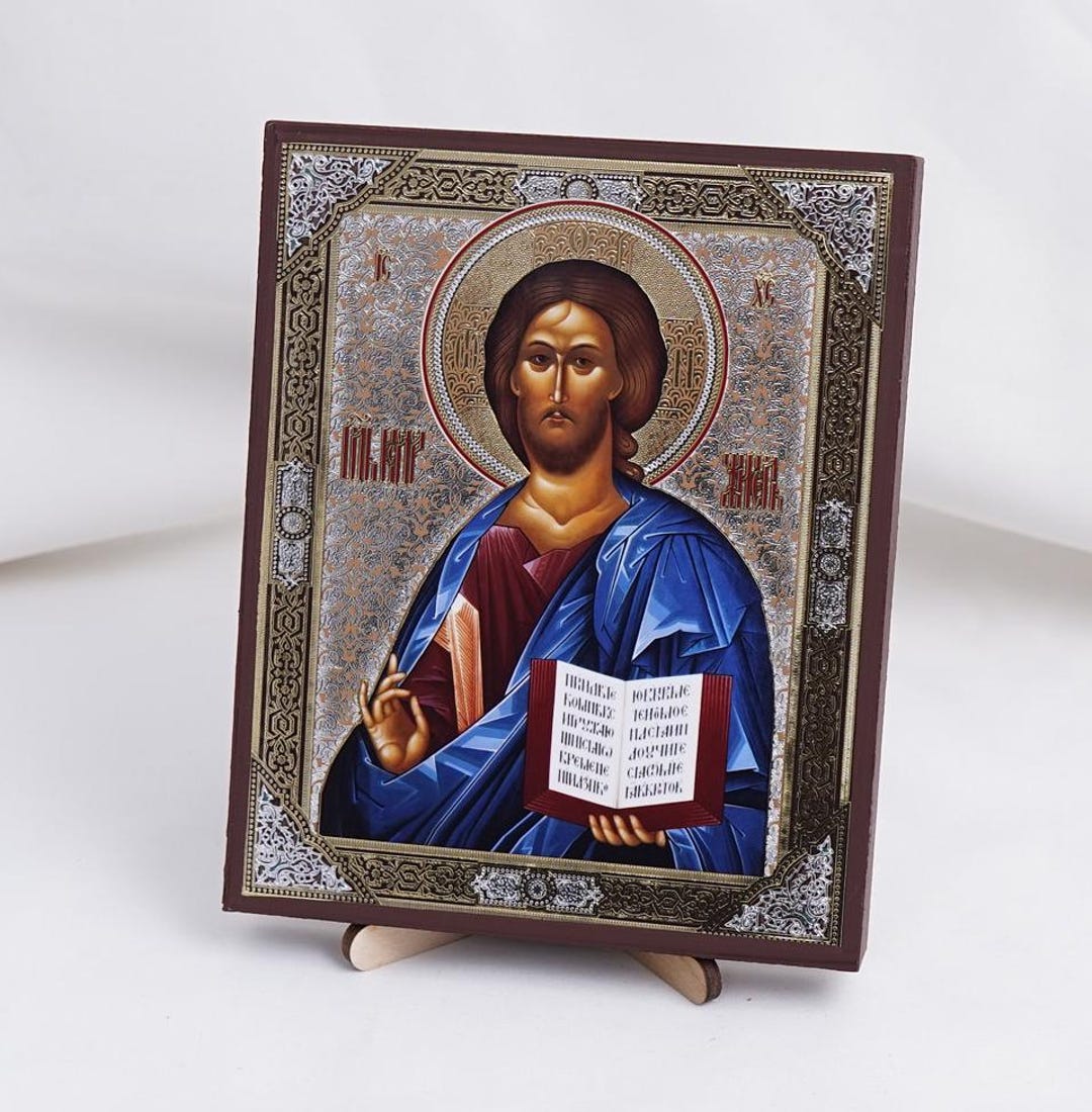 JESUS CHRIST "blessing" Icon, Personalized Icons, Handmade Orthodox ...