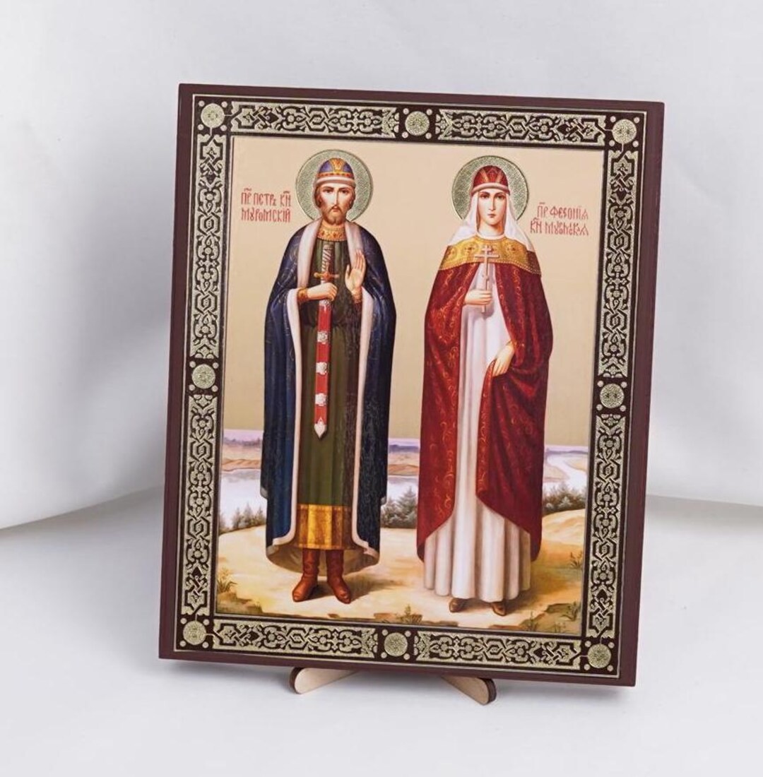 Icon of Sts. PETER & FEBRONIA of MUROM, Personalized Icons, Handmade ...