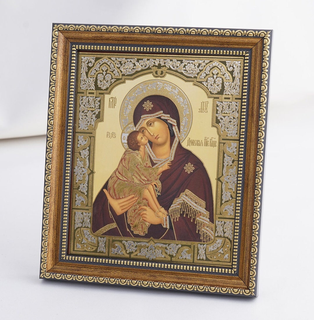 OUR LADY of the DON Icon, Personalized Icon, Orthodox Handmade Icon of ...