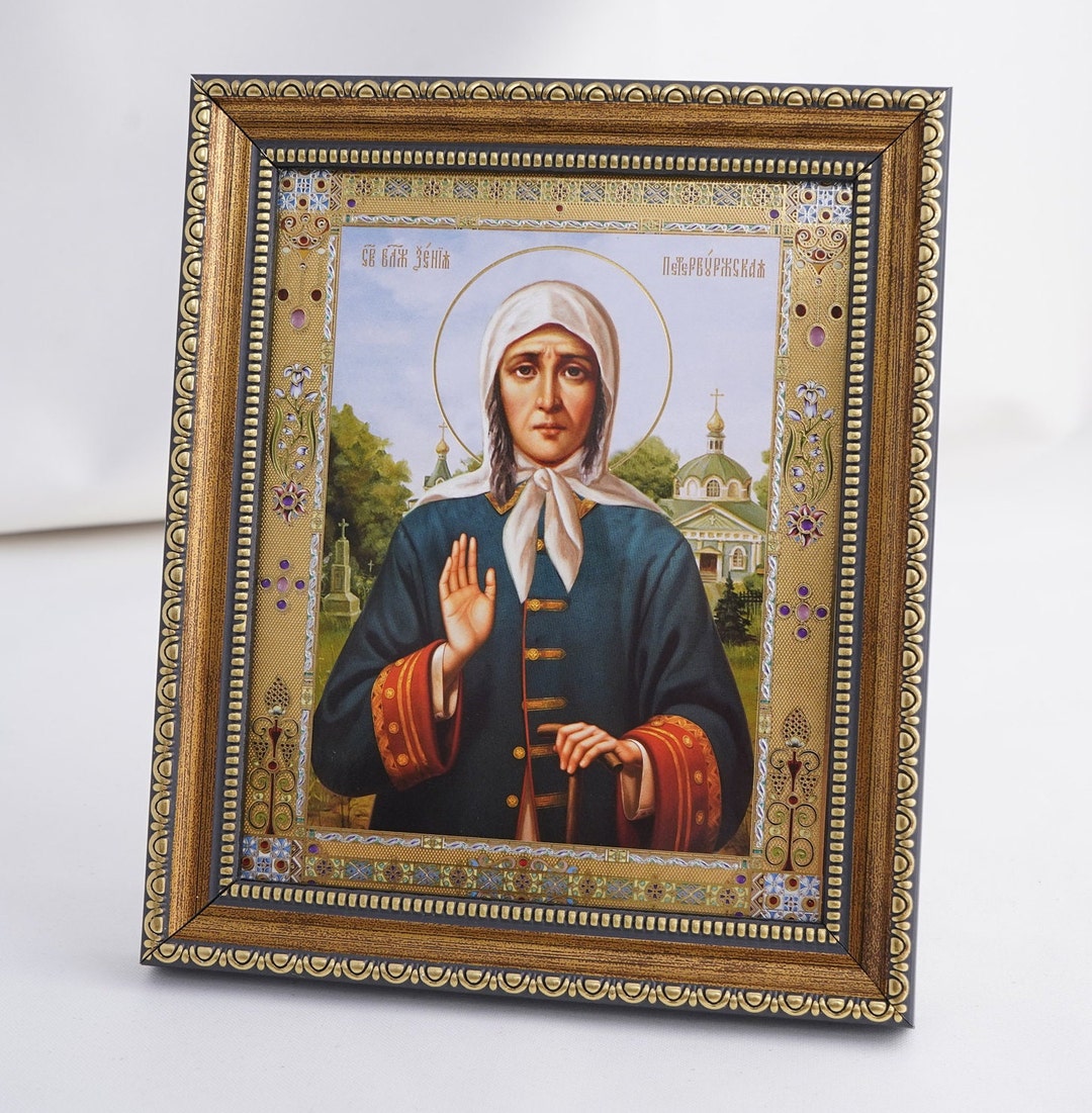 SAINT XENIA Icon, Personalized Icon, Orthodox Handmade Icon of Blessed ...