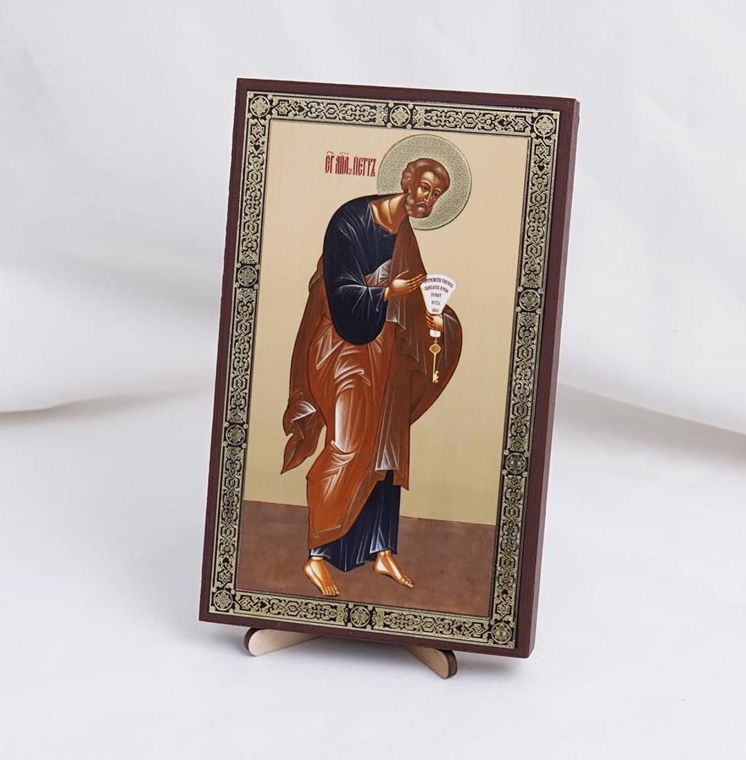 APOSTLE PETER Icon, Personalized Icons, Handmade Orthodox Icon of Saint ...