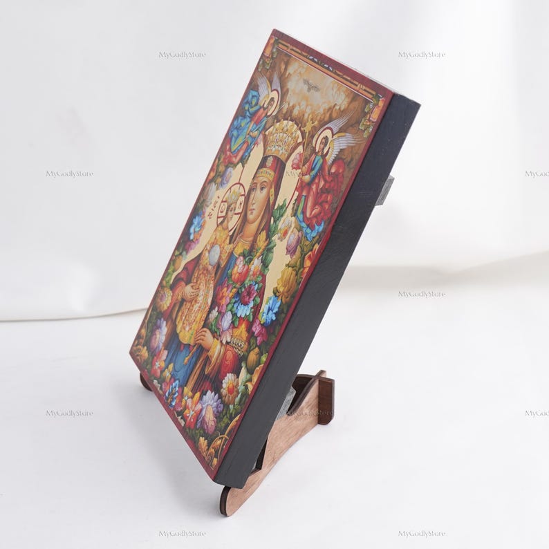 Icon of THEOTOKOS of the UNFADING FLOWER, Christian Icons, Handmade ...