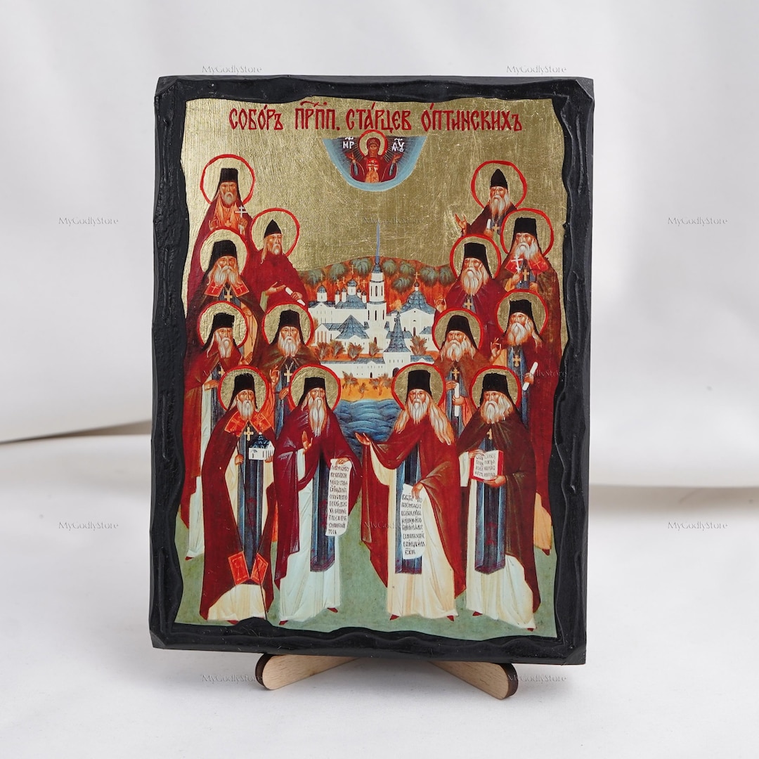 Icon of CATHEDRAL of the OPTINA ELDERS, Christian Icons, Handmade ...
