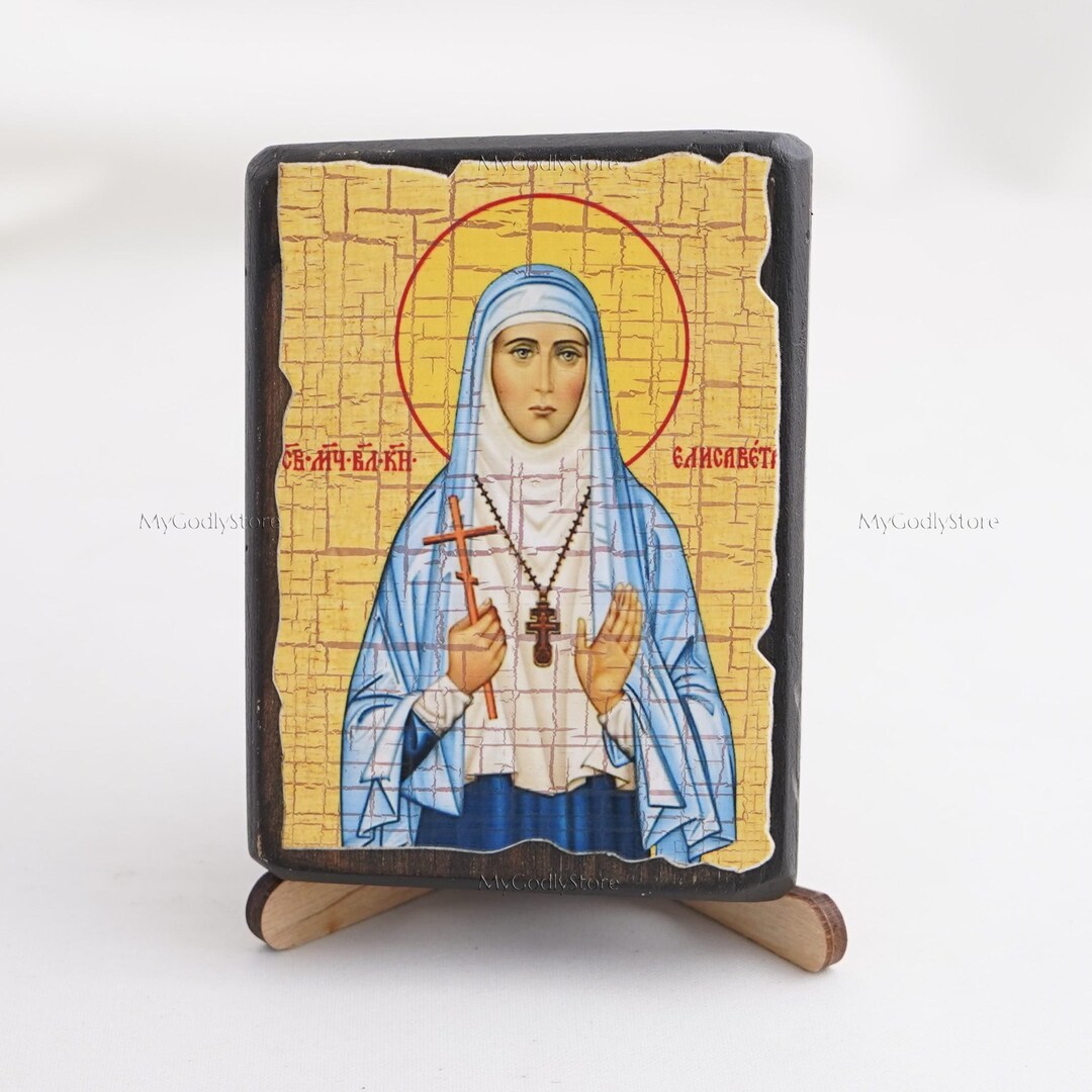 Icon of SAINT ELIZABETH, Christian Icons, Handmade Greek Orthodox Icon ...