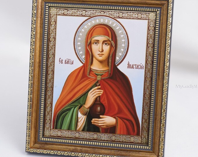 Icon of SAINT ANASTASIA, Personalized Icon, Orthodox Handmade Icon of ...