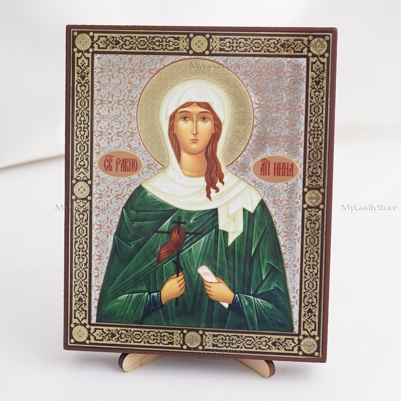 SAINT NINA Icon, Personalized Icons, Handmade Orthodox Icon of Saint ...