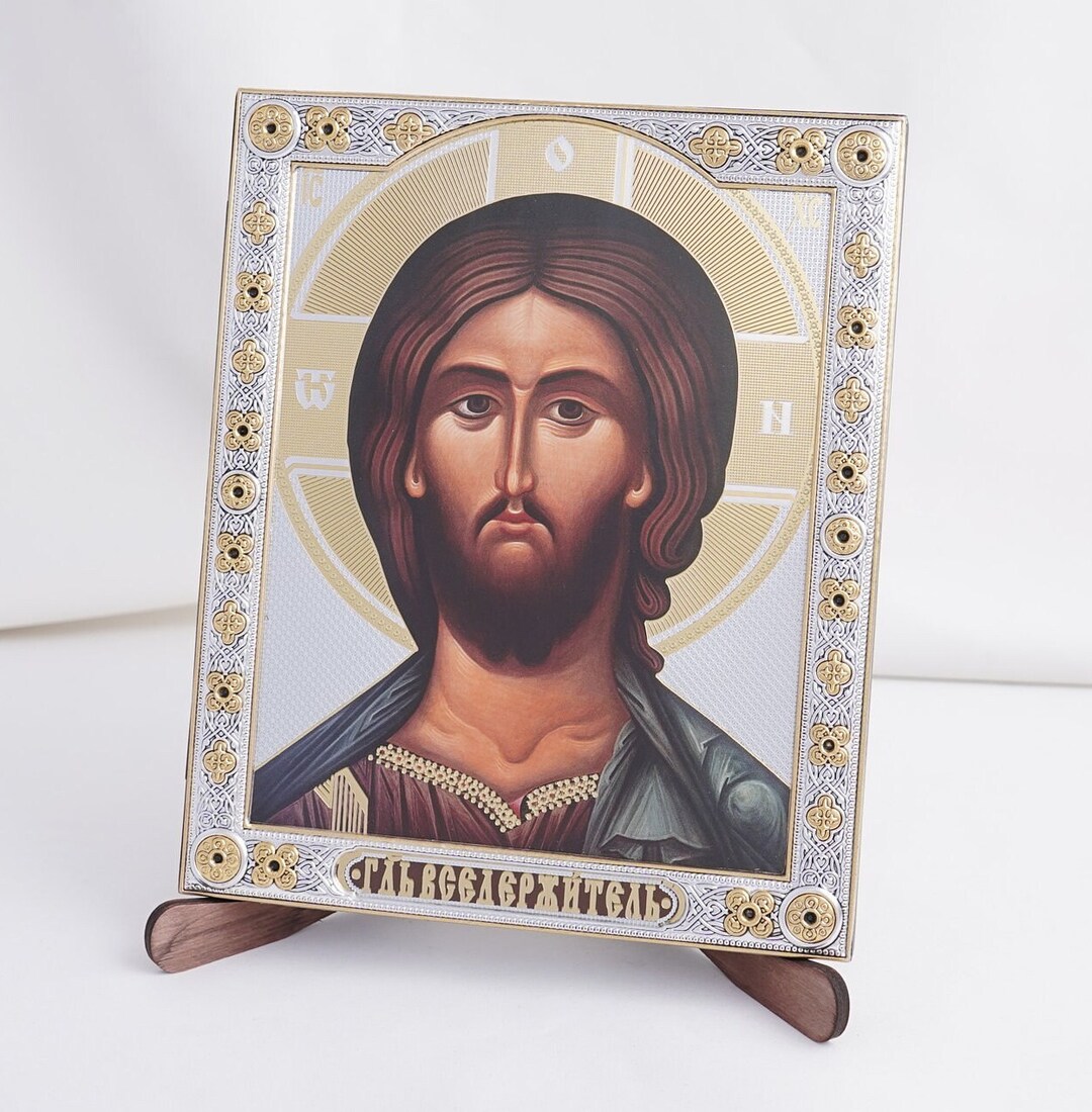 Icon of CHRIST the SAVIOR, Greek Icons, Silver Handmade Icons, Orthodox ...