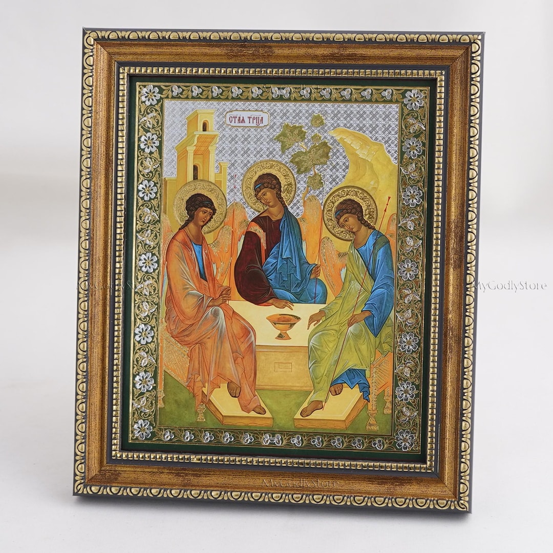 Icon of HOLY TRINITY, Personalized Icon, Orthodox Handmade Icon of ...