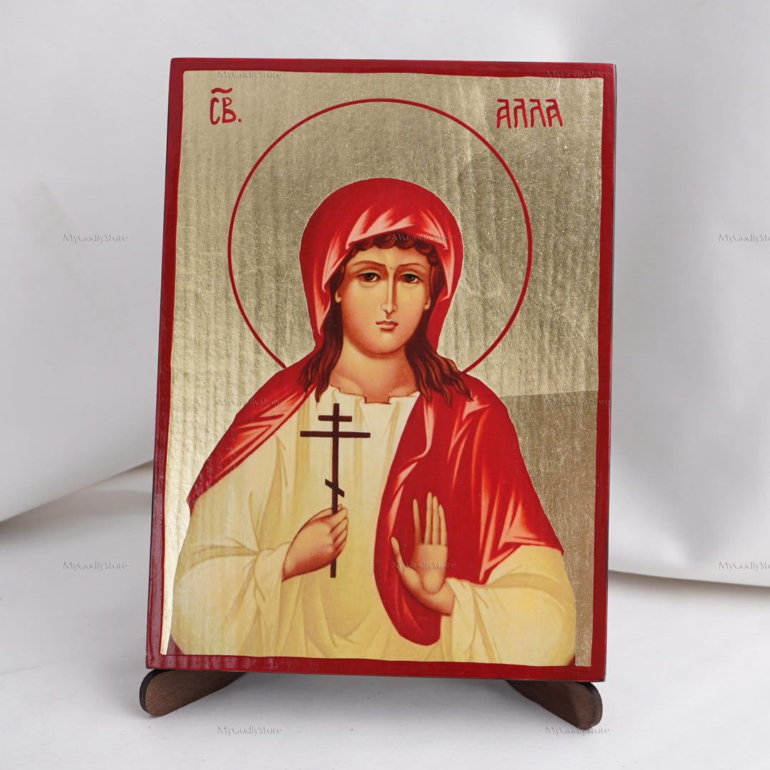 Icon of SAINT ALLA, Christian Icons, Handmade Orthodox Icon of Saint ...