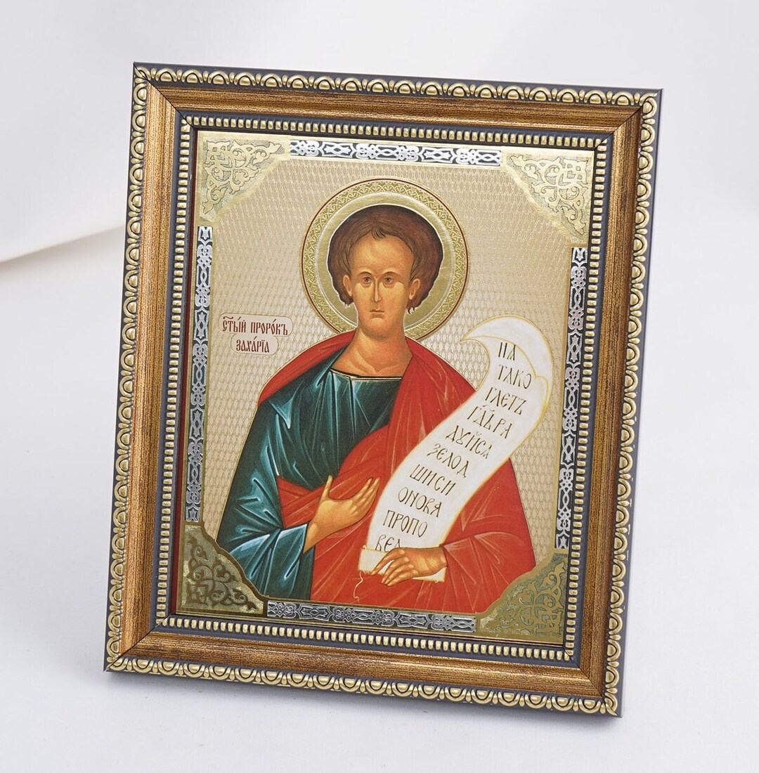 Icon of the PROPHET ZACHARIAH, Personalized Icon, Orthodox Handmade ...