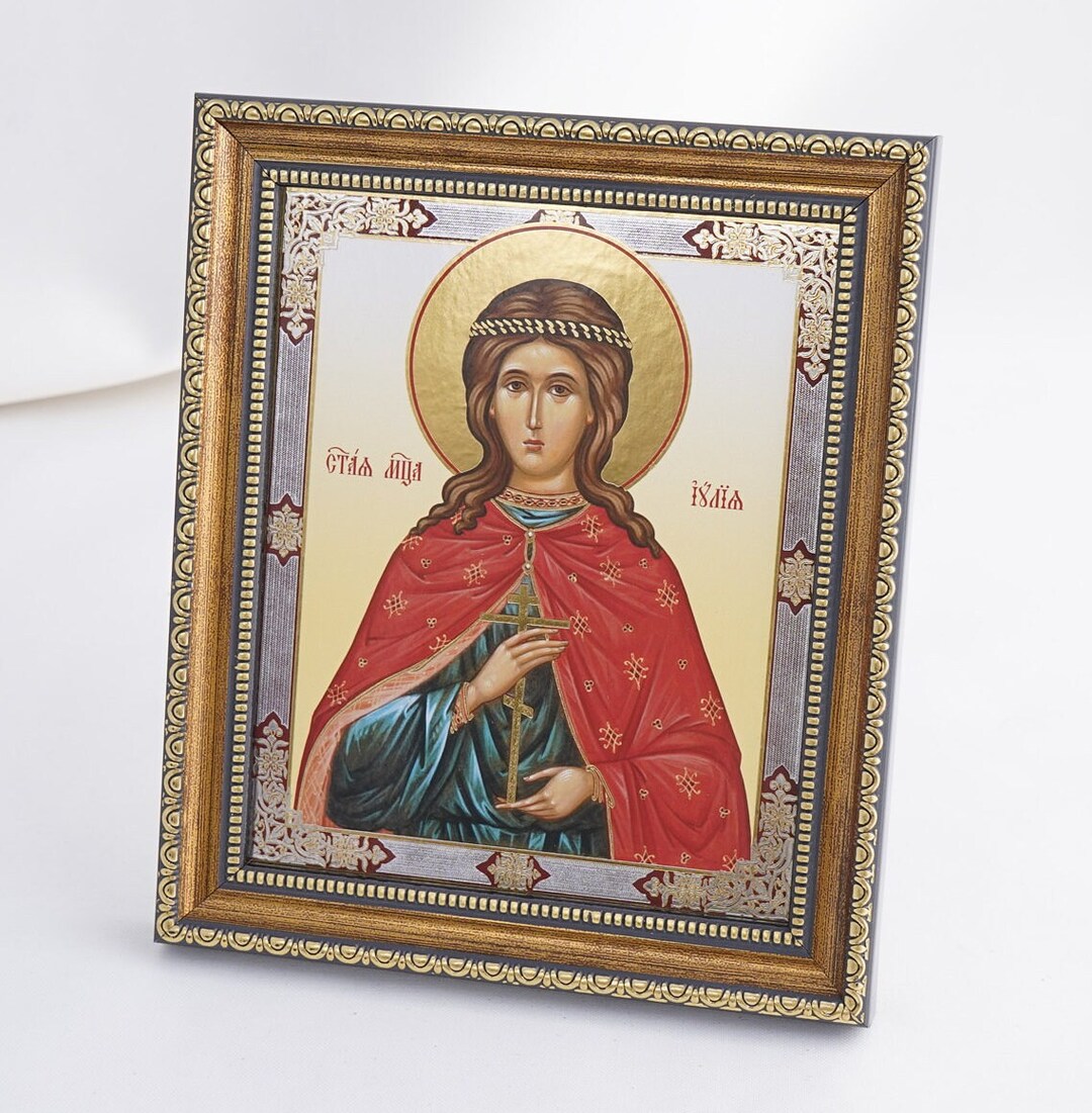 SAINT JULIA Icon, Personalized Icon, Holy Julia, Silver Handmade Icons ...