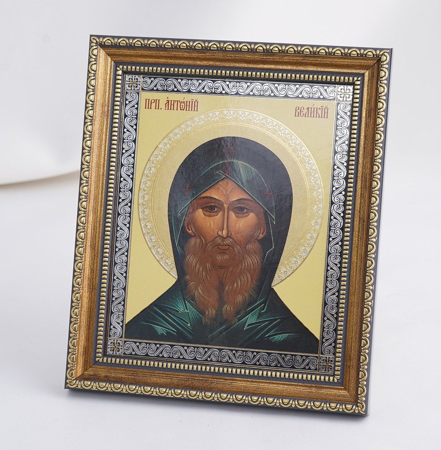 SAINT ANTHONY the GREAT Icon, Personalized Icons, Orthodox Handmade ...