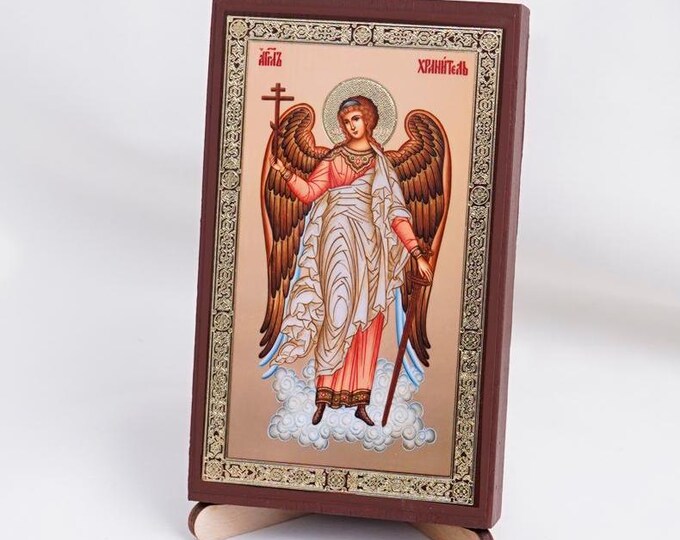 Icon of GUARDIAN ANGEL, Personalized Icon, Handmade Orthodox Icon of ...