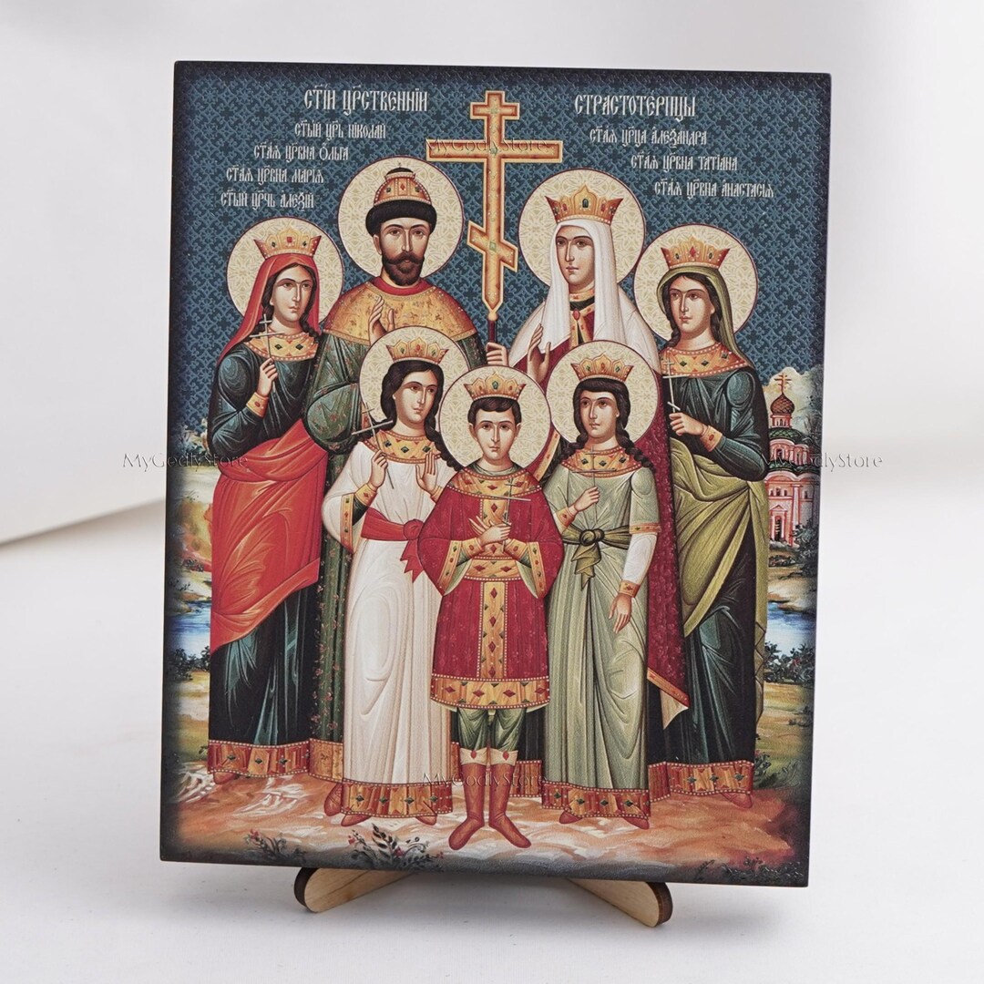 Icon of ROMANOV TSAR FAMILY, Personalized Icons, Handmade Orthodox Icon ...