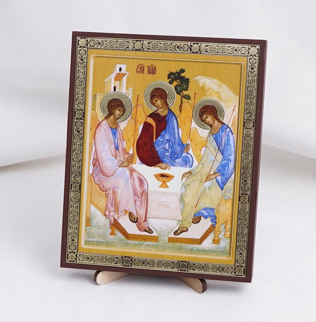 HOLY TRINITY Icon, Personalized Icons, Handmade Orthodox Icon of ...