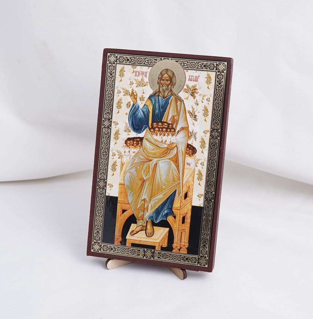 SAINT ABRAHAM Icon, Personalized Icon, Handmade Orthodox Icon of ...