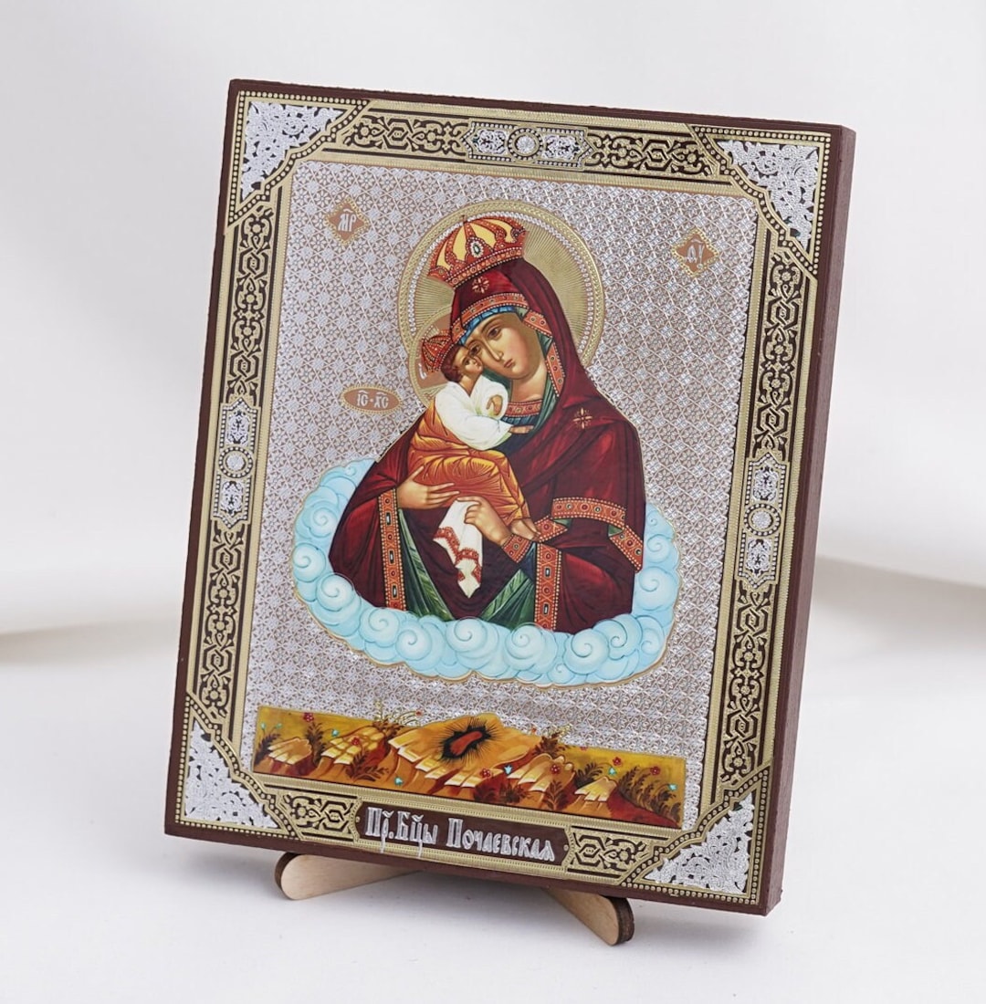 THEOTOKOS of POCHAYIV Icon, Personalized Icon, Handmade Orthodox Icon ...