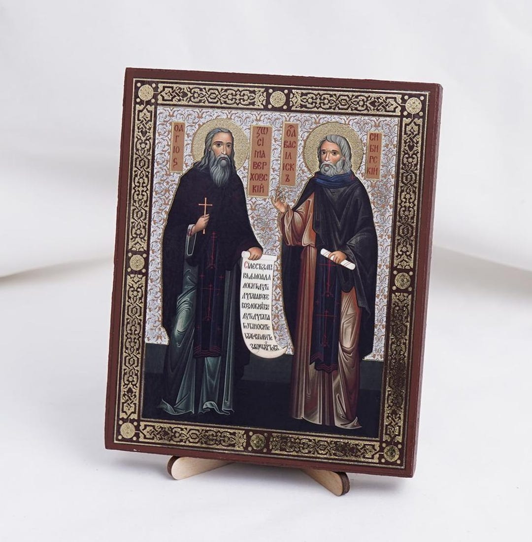Icon of Venerable ZOSIMA and BASILIK the Hesychast of SIBERIA ...