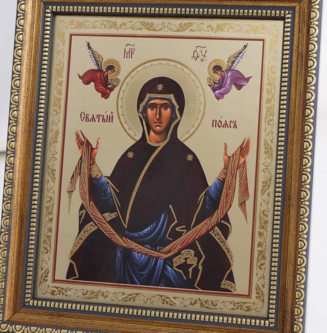The HOLY BELT of THEOTOKOS Icon, Personalized Icon, Orthodox Handmade ...