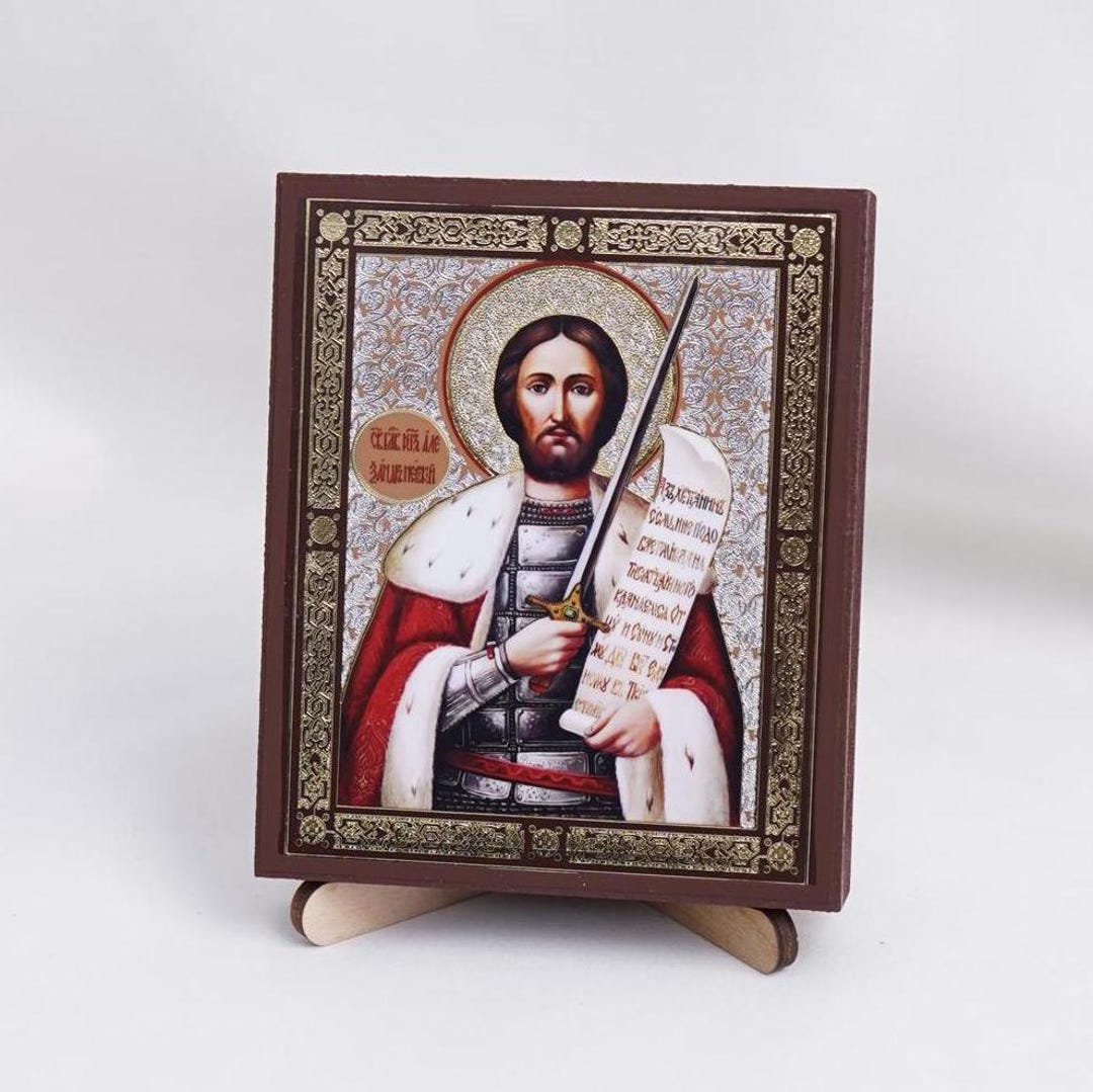 SAINT ALEXANDER NEVSKY Icon, Personalized Icon, Handmade Orthodox Icon ...