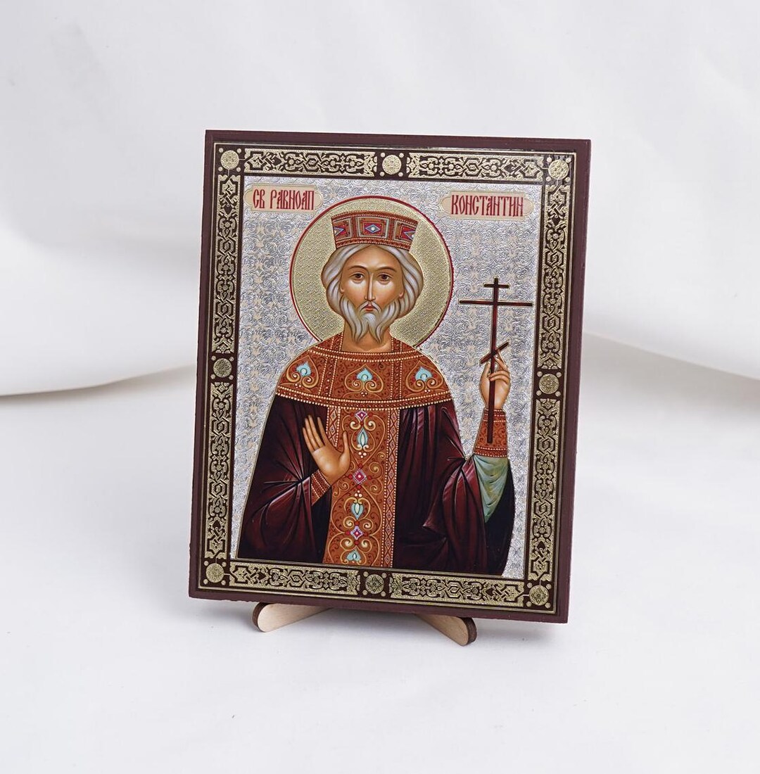 Icon of SAINT CONSTANTINE the GREAT, Personalized Icons, Handmade ...
