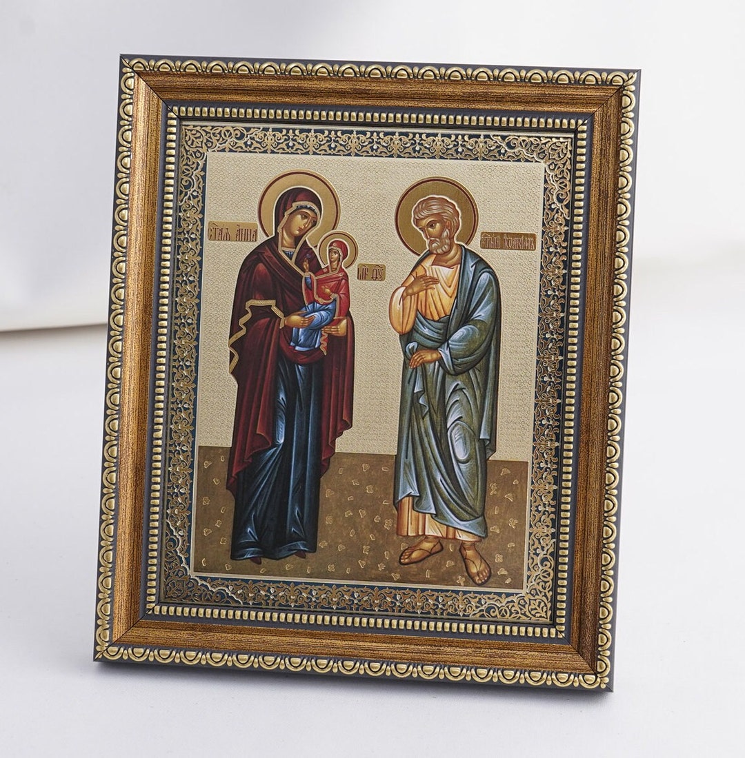 Icon of Saints JOACHIM and ANNA, Personalized Icon, Orthodox Handmade ...