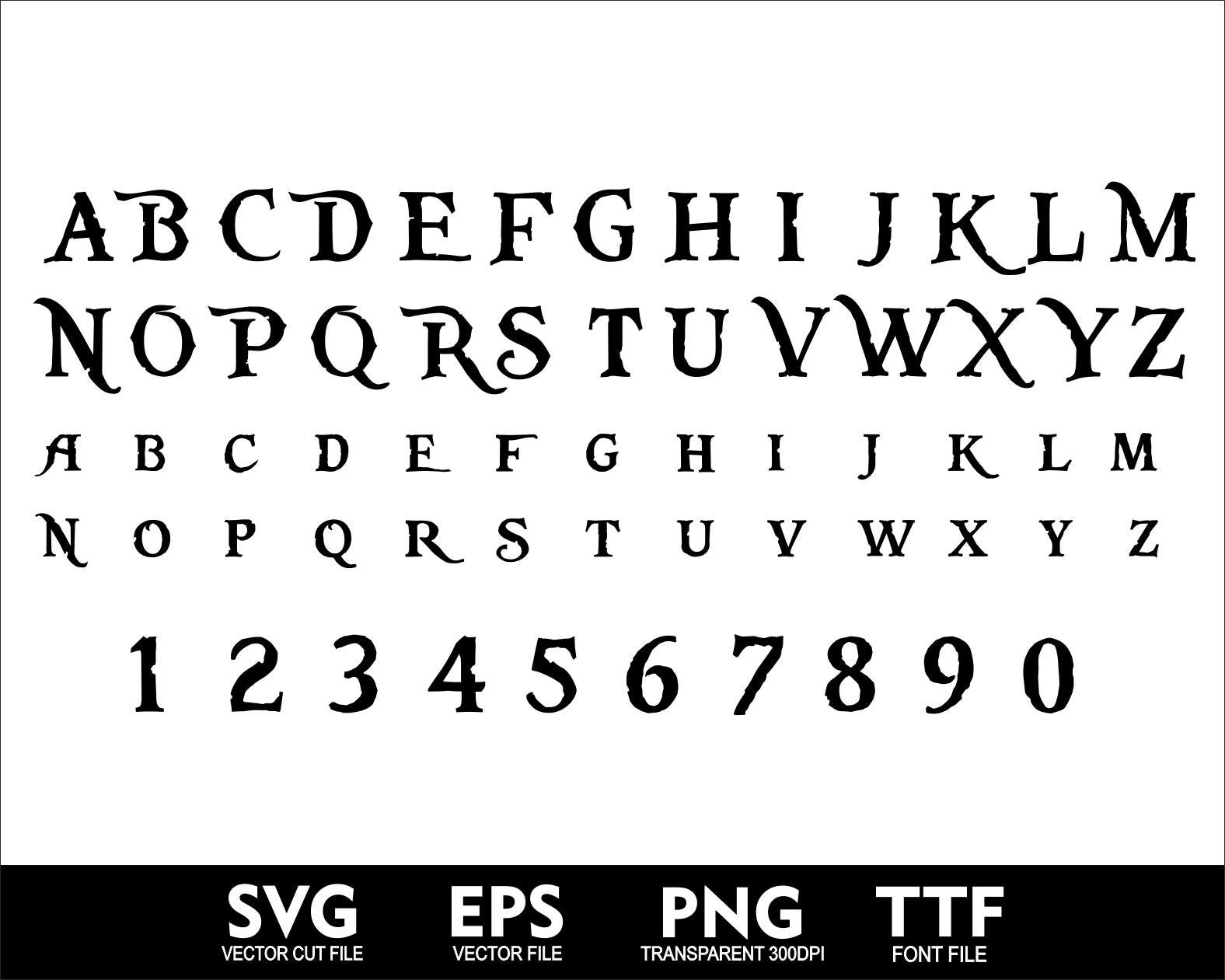 Pirates Alphabet Pirate Font Caribbean Font Pirates Letters Svg Png Eps ...