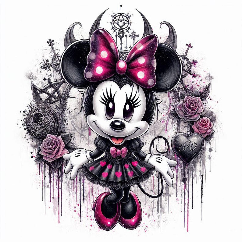 Gothic Minnie 5 PNG Design High Resolution Transparent Background ...