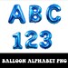 Party Balloon Blue Alphabet Png Birthday Png Alphabet Party Png Font ...