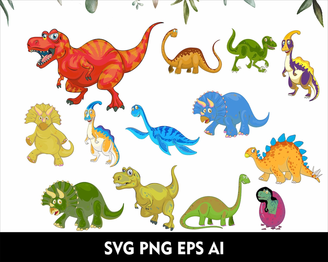 Dinosaurs Svg Dinosaur Svg Dinosaur Cut Files Dinosaurs Cake - Etsy