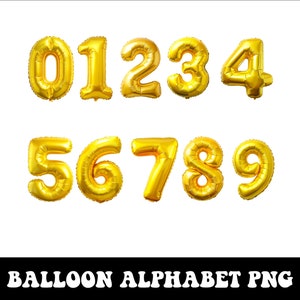 Party Balloon Yellow Alphabet Png Birthday Png Alphabet Party Png Font ...