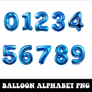 Party Balloon Blue Alphabet Png Birthday Png Alphabet Party Png Font ...