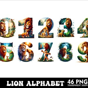 Lion Alphabet Png Birthday Png Alphabet Party Png Font Lion Letters Png ...