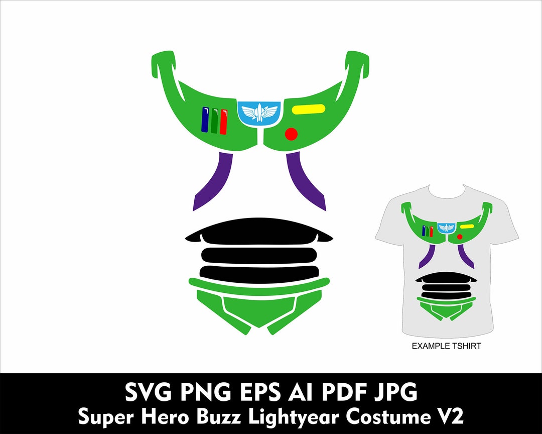 Toy Story Buzz Lightyear Costume Shirt Svg Toy Story Buzz Costume Svg ...