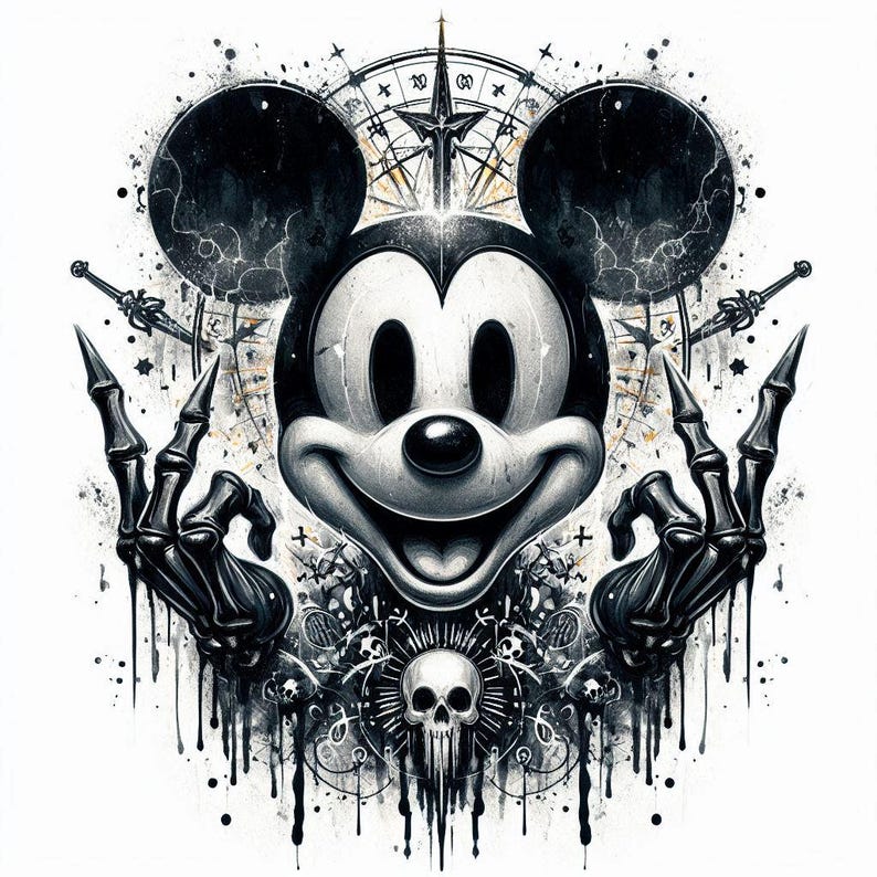 Gothic Mickey 5 PNG Design High Resolution Transparent Background ...