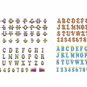 Toy Story Doodle Alphabet BUNDLE 10 Set Toys Story Font Buzz Woody Rex ...