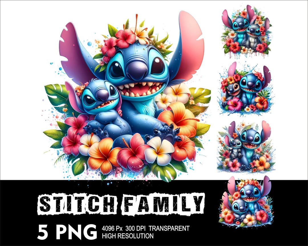 Ohana Stitch 5 PNG Design High Resolution Transparent Background Design ...