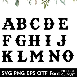 Western Texas Font Svg Texas Alphabet for Cricut Svg Png Eps 30 Clipart ...