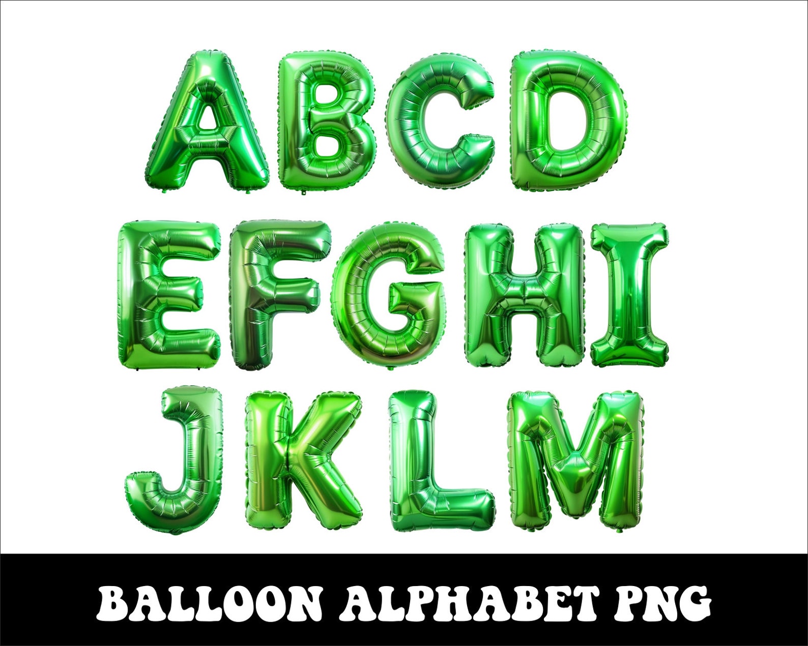 BUNDLE 10 Colors Balloon Alphabet Png Birthday Png Alphabet Party Png ...